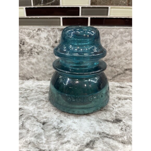 Hemigray | Accents | Hemingray42 Heavy Bluegreen Glass Electric ...